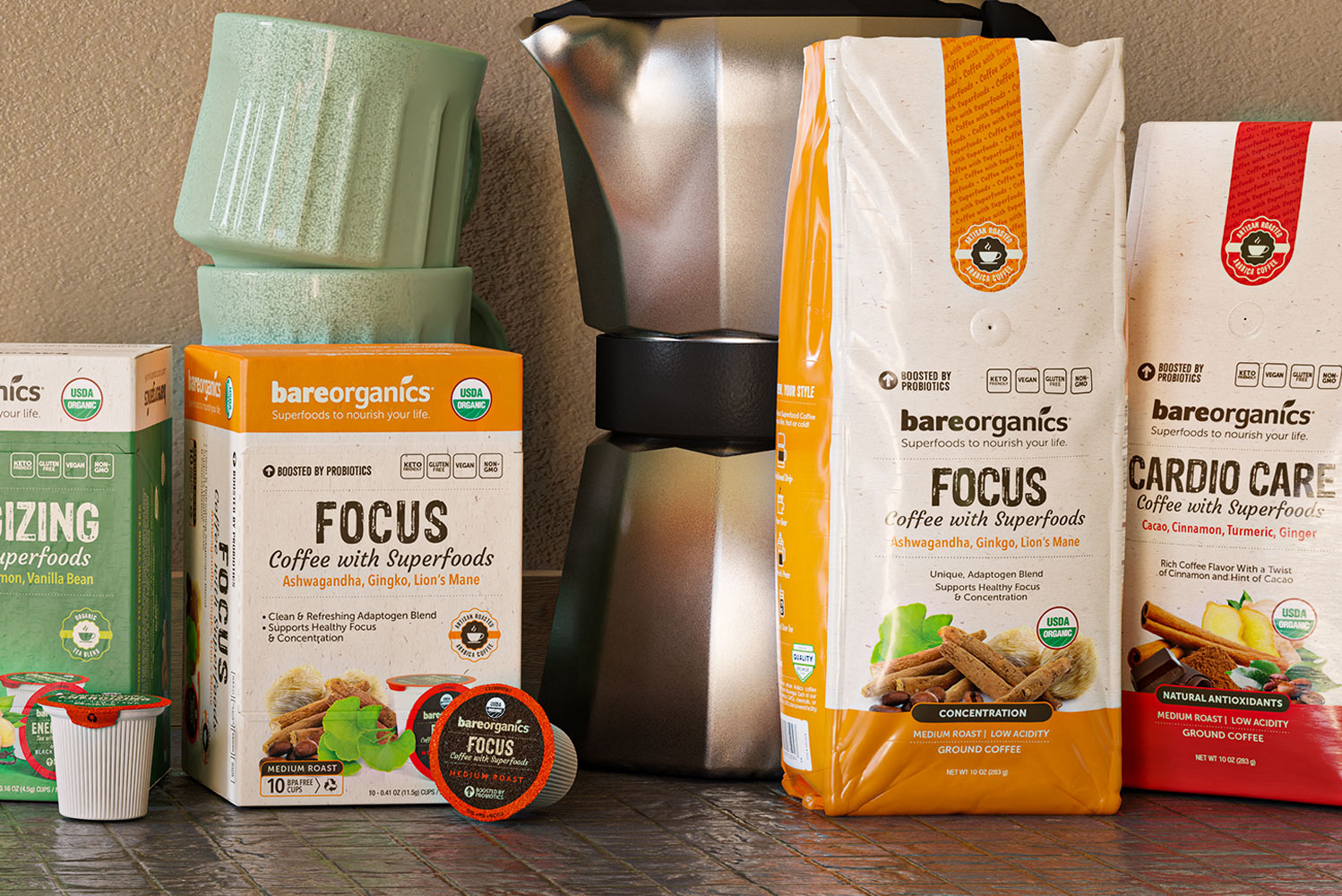 Organic Superfood Brew Cups Boosted with Probiotics | K-Cups ...